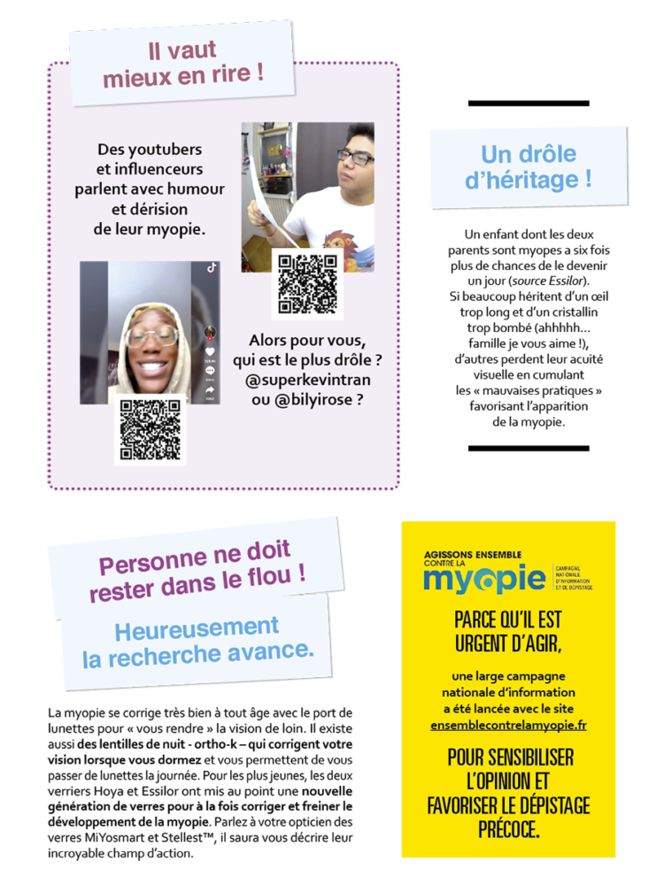 Je suis myope, et alors !? - Lunettes Attitudes